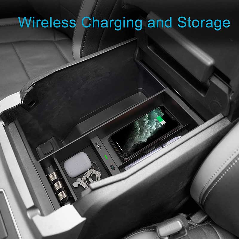 CarQiWireless Wireless Charger Center Console Organizer Box for Ford F ...